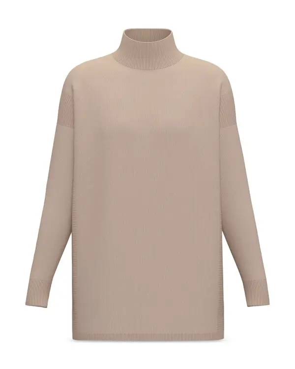 EMME Emmlonza Mock Neck Tunic Sweater