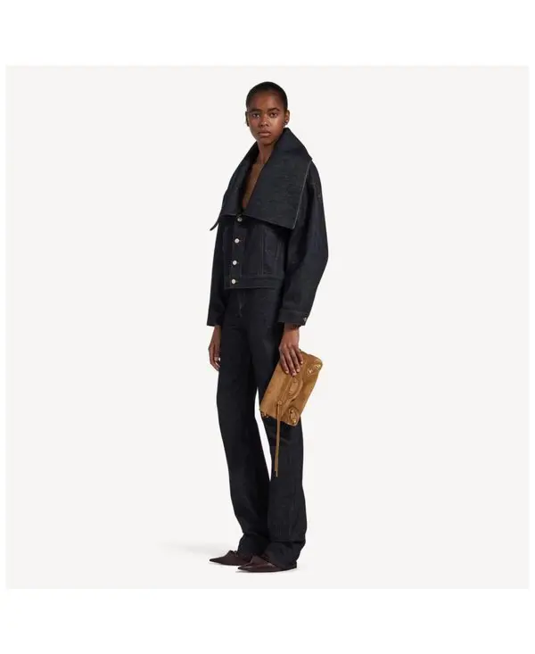 Balenciaga Le City Clutch With Chain - Camel