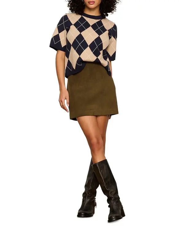 Sanctuary Faux Suede Mini Skirt