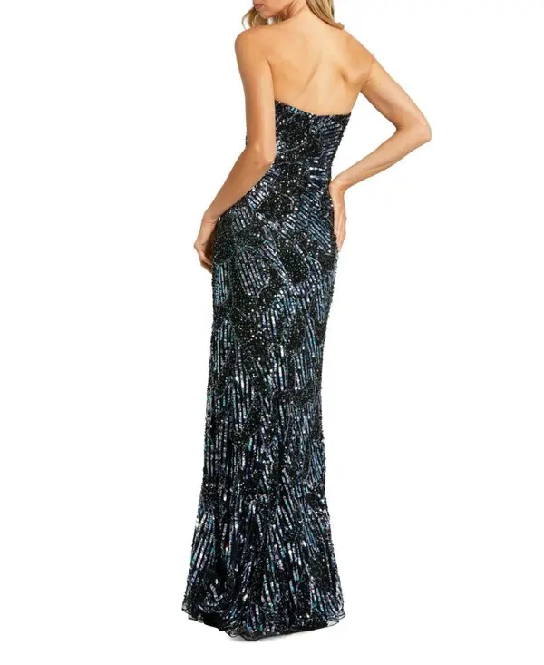 Mac Duggal Strapless Embellished Column Gown