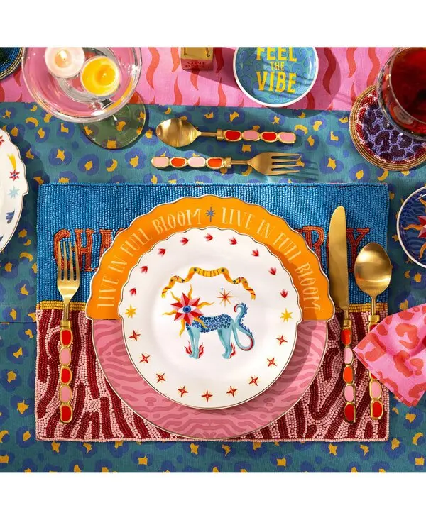 ZSA ZSA ZSU Dadri Beaded Placemat Energy, 12 X 16