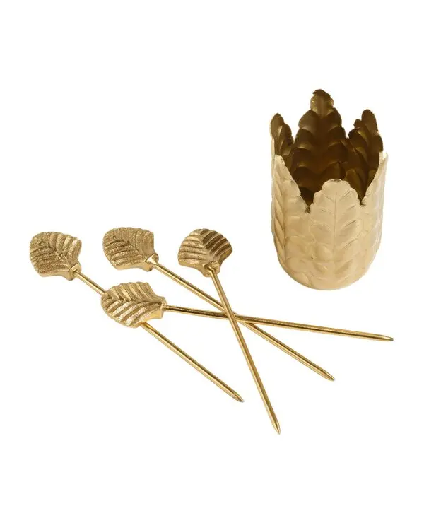 ZSA ZSA ZSU Tanda Steel Cocktaill Sticks Set, 2.0 X 2.0 X 4.3