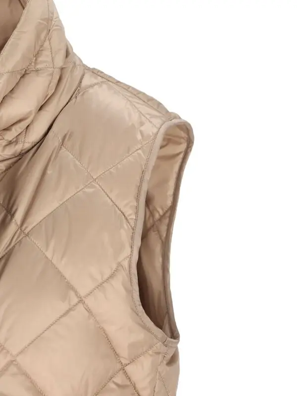 Max Mara Quilted Down Vest - Beige