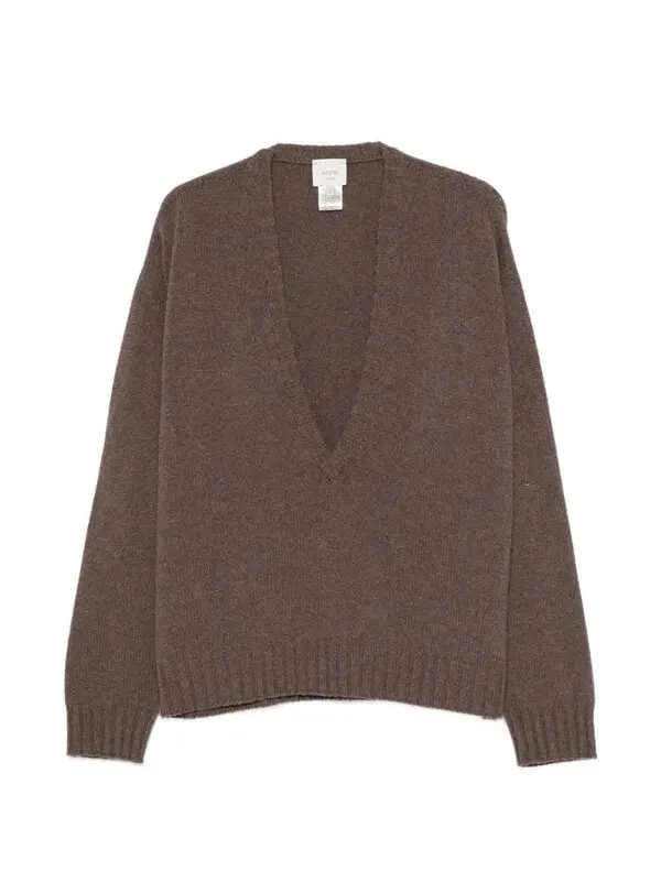 ALYSI Wool V-necked Jumper