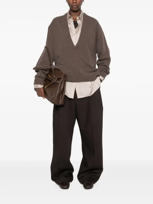 ALYSI Wool V-necked Jumper