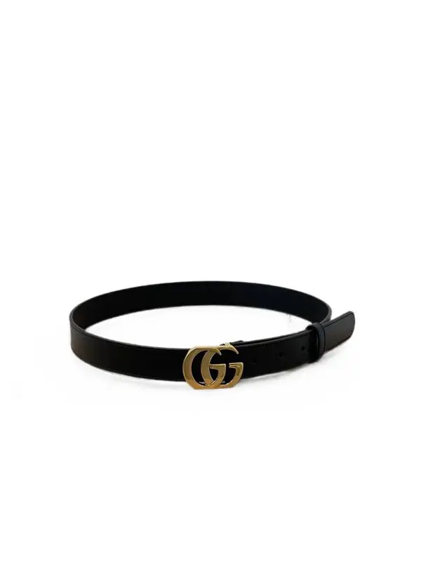 Gucci Gg Marmont Leather Belt - Black