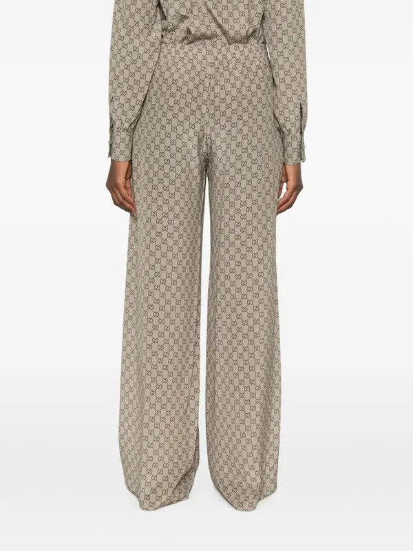 Gucci Gg Silk Trousers