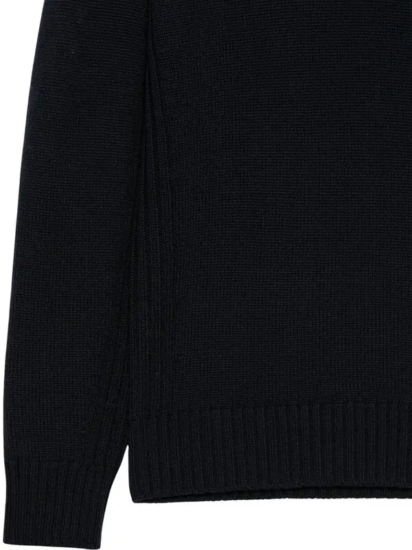 KANGRA Roll-neck Wool Sweater - Blue