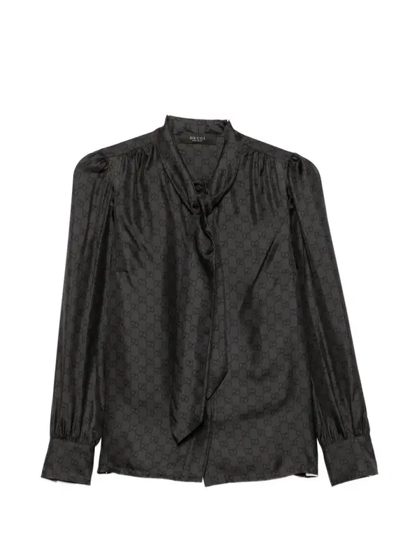 Gucci Gg Print Silk Shirt