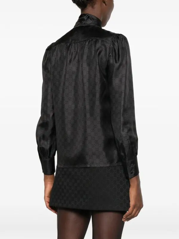 Gucci Gg Print Silk Shirt