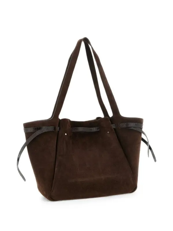 Tory Burch Romy Suede Tote Bag - Brown