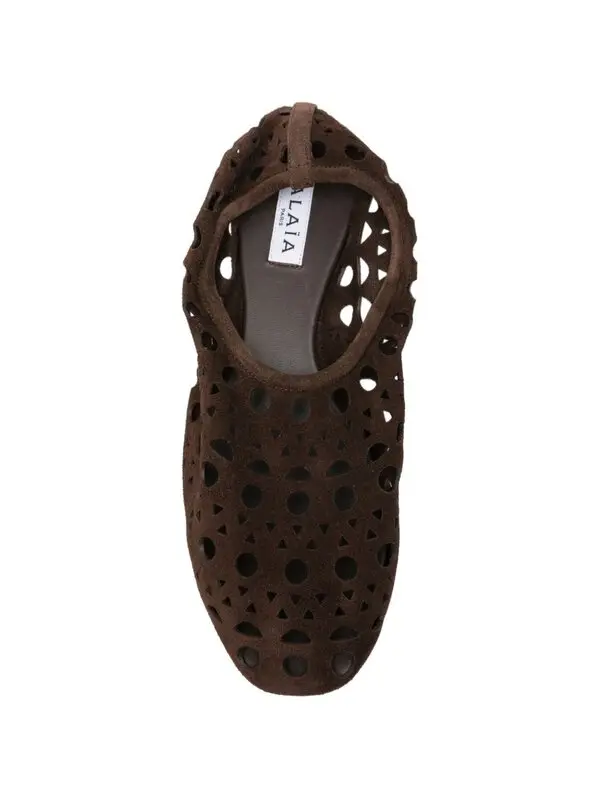 Alaïa Neo Vienne Slippers - Brown