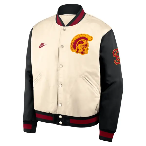 Nike Usc Legacy College Full-snap Bomber Jacket