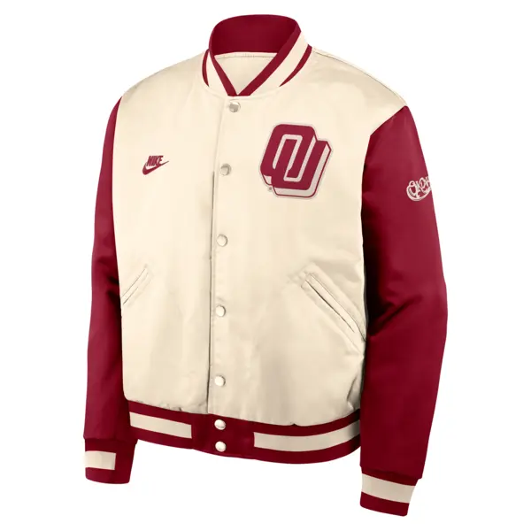 Nike Oklahoma Legacy College Full-snap Bomber Jacket
