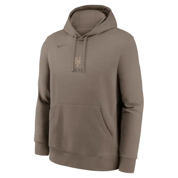 Nike New York Mets Fashion Hemp Club Mlb Pullover Hoodie - Brown