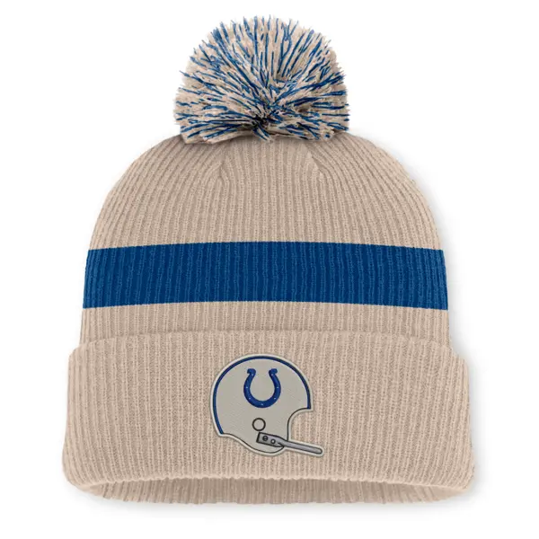 Nike Indianapolis Colts Rewind Peak Nfl Cuffed Pom Beanie - Brown