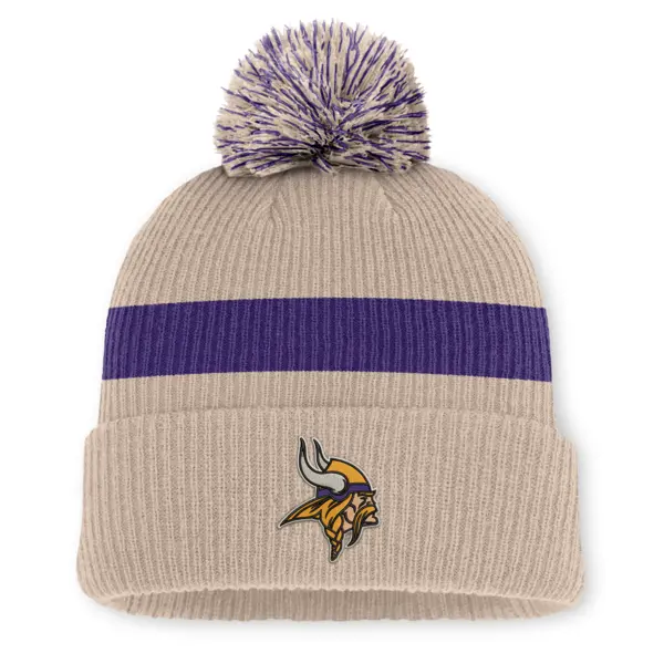Nike Minnesota Vikings Rewind Peak Nfl Cuffed Pom Beanie - Brown