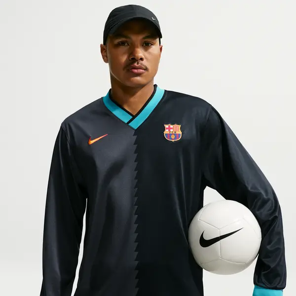 Nike Fc Barcelona Energy Third Dri-fit Soccer Long-sleeve Jersey - Black