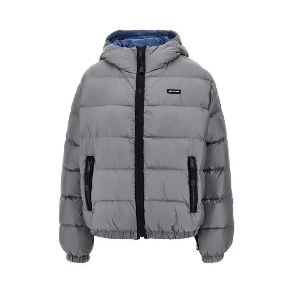 Miu Miu Light Pongé Down Jacket - Grey