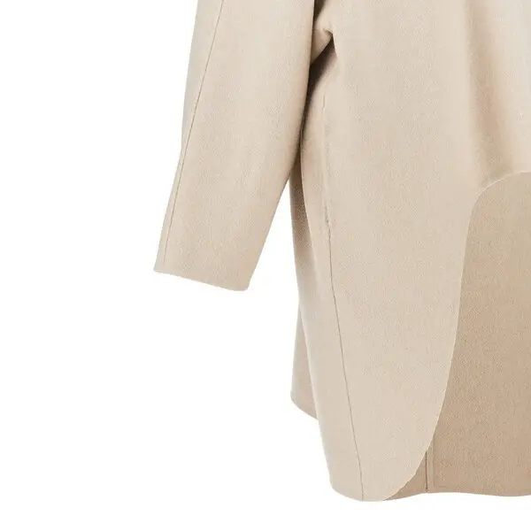 Alaïa Cashmere Asymmetrical Coat - Beige
