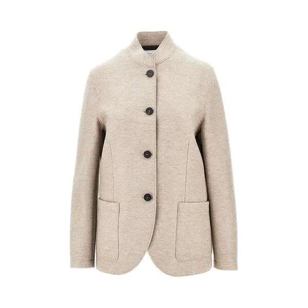 Harris Wharf London Pressed Wool Nehru Jacket