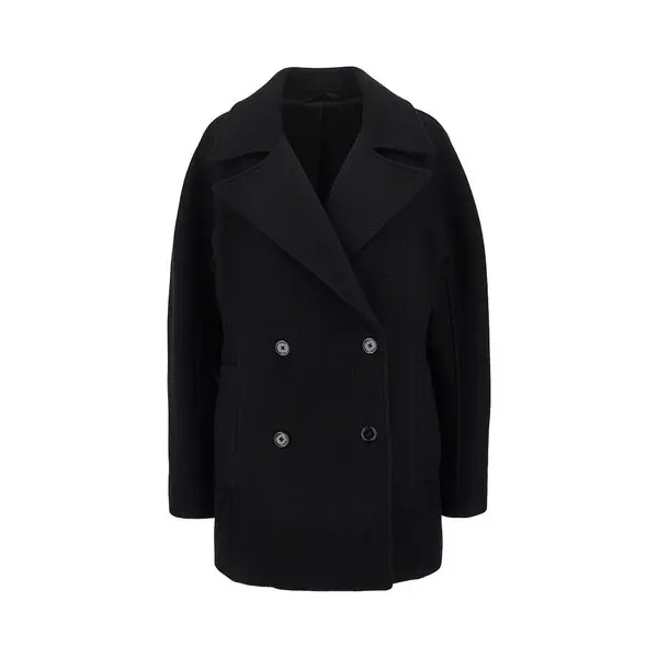 TOTEME Wool Blend Cocoon Fit Peacoat
