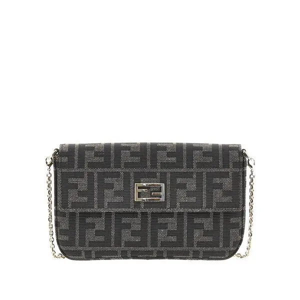 Fendi Ff Zucca Jacquard Fabric Clutch