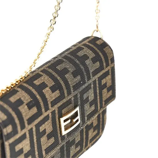 Fendi Ff Zucca Jacquard Fabric Clutch