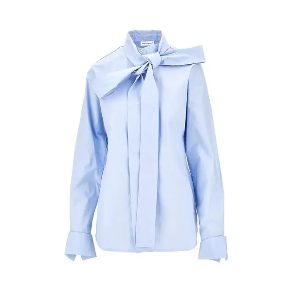 7 For All Mankind Cotton Poplin Shirt With Bow