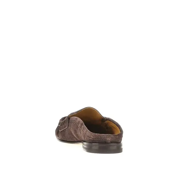 Fendi Suede Leather Sabot - Brown