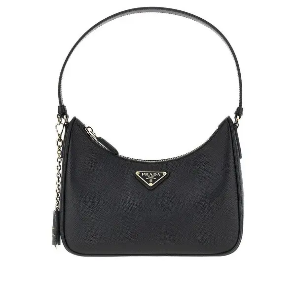 Prada Saffiano Leather Re-edition 2005 Shoulder Bag - Black