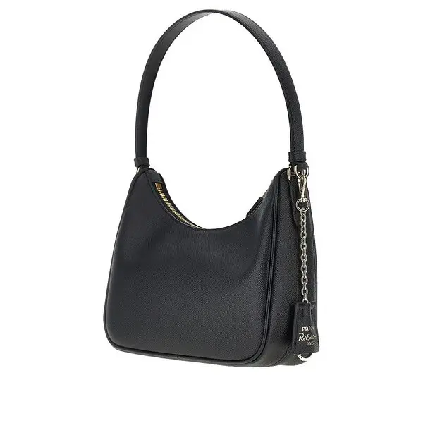 Prada Saffiano Leather Re-edition 2005 Shoulder Bag - Black