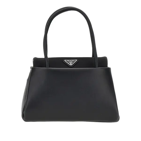 Prada Passage Leather And Re-nylon Handbag
