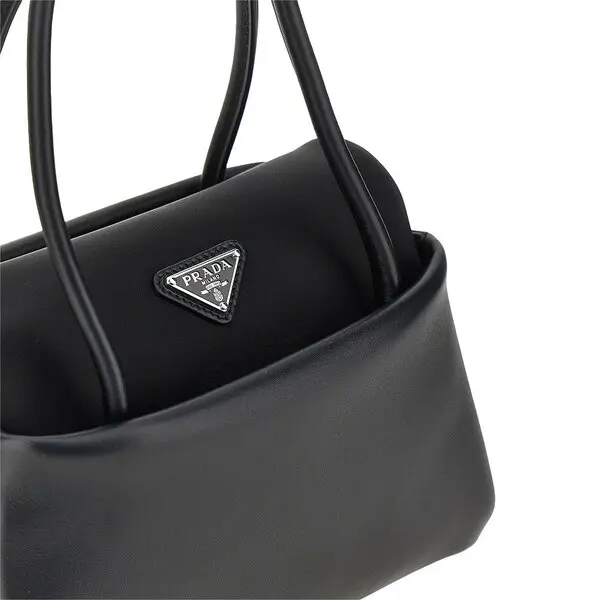 Prada Passage Leather And Re-nylon Handbag