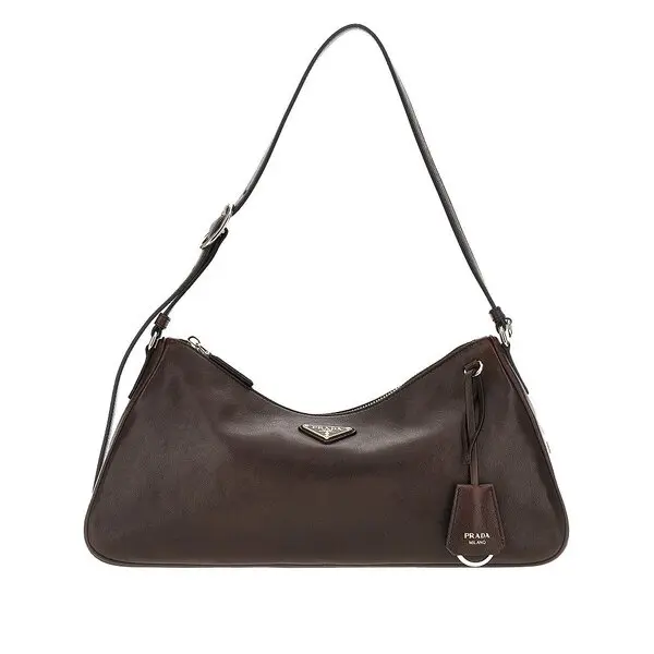 Prada Nappa Large Aimée Shoulder Bag - Brown