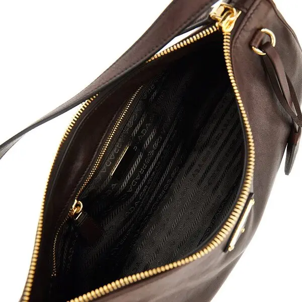 Prada Nappa Large Aimée Shoulder Bag - Brown