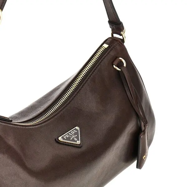 Prada Nappa Large Aimée Shoulder Bag - Brown