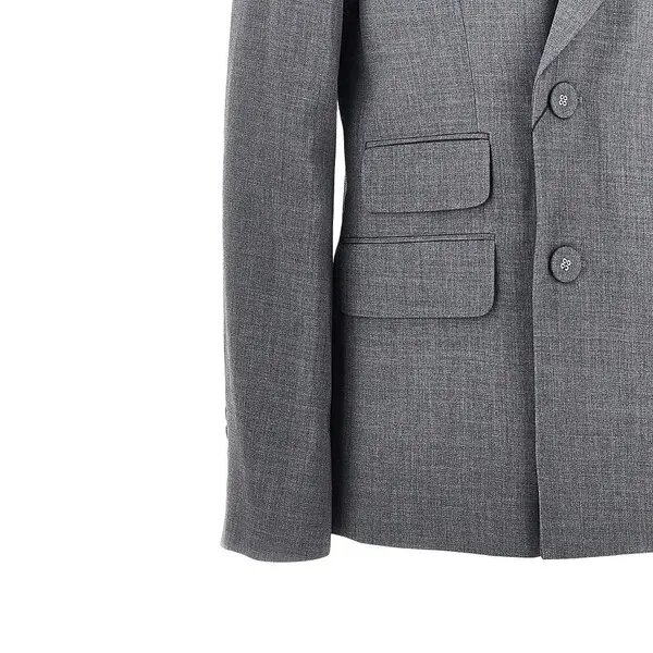 AMI Paris Double-breasted Virgin Wool Blazer With Belt