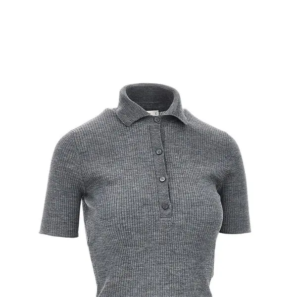 Fendi Ribbed Knit Polo Shirt