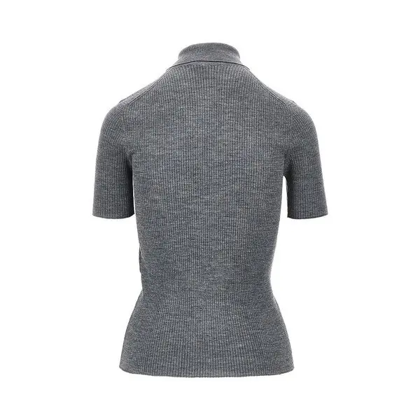 Fendi Ribbed Knit Polo Shirt