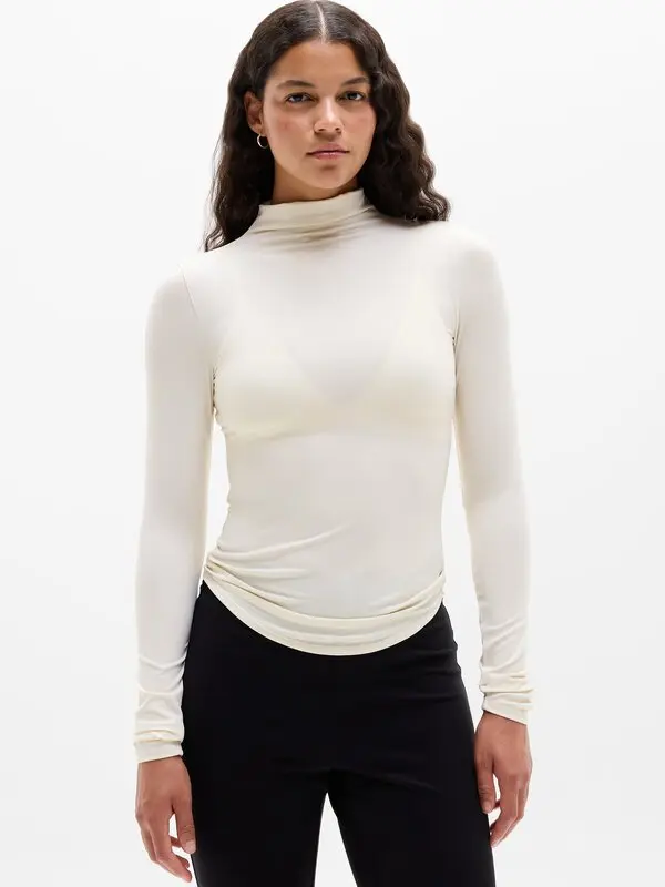 Athleta Bodymove Mock Neck Top