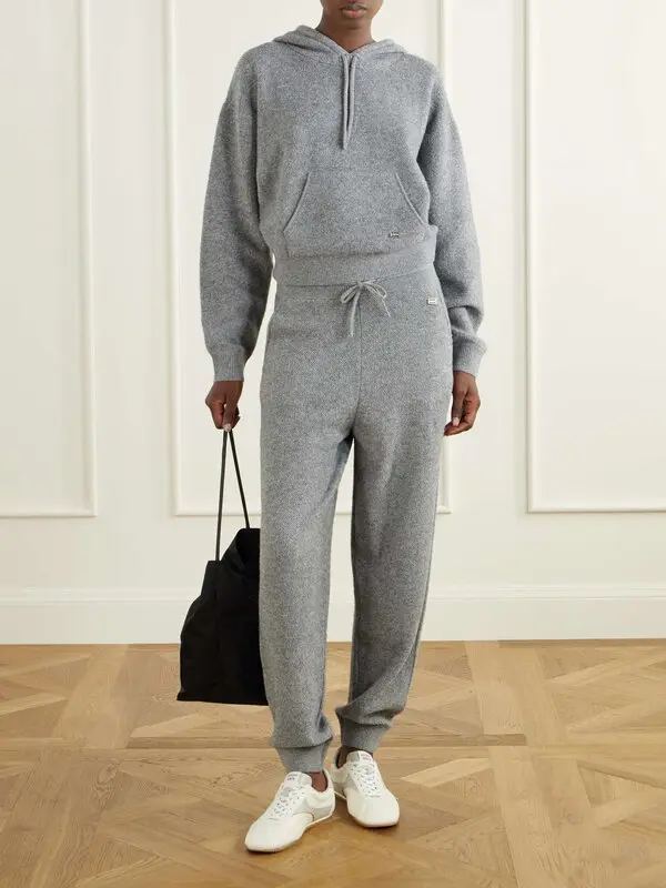 Victoria Beckham Wool And Cashmere-blend Track Pants