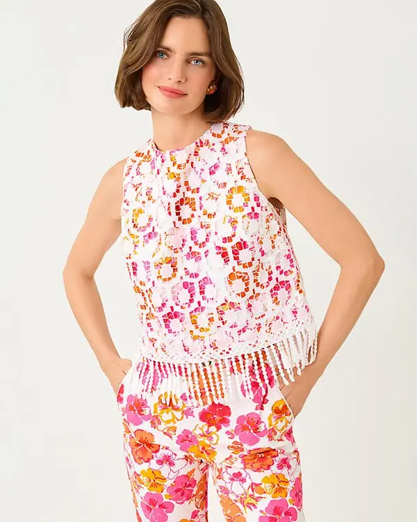 Lilly Pulitzer® Annaleese Sleeveless Top - White