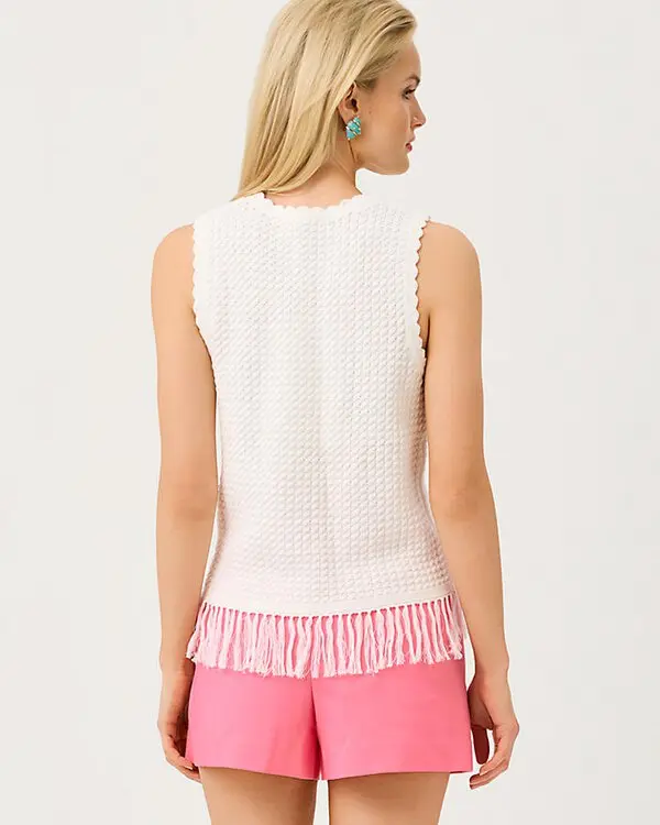 Lilly Pulitzer® Roe Crochet Sweater Shell Tank