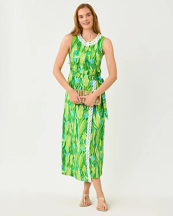 Lilly Pulitzer® Fresia Stretch Maxi Shift Dress - Turquoise