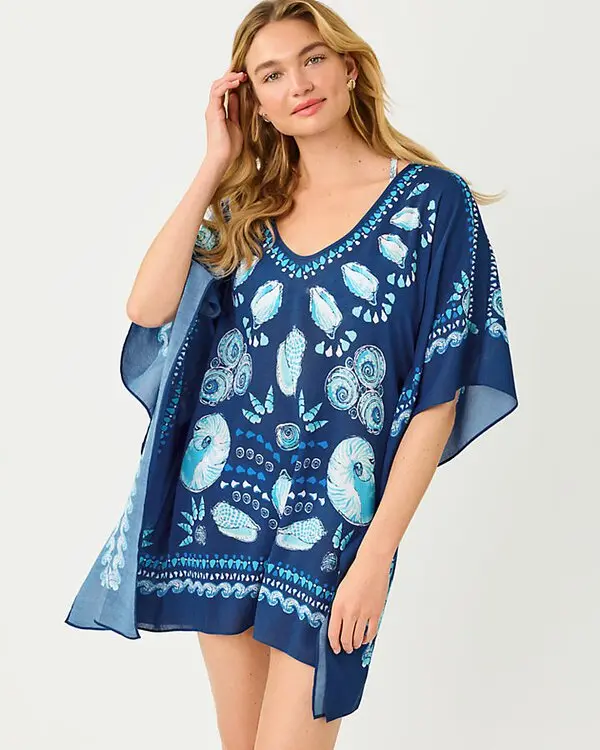 Lilly Pulitzer® Airsy Kaftan Cover-up - Navy