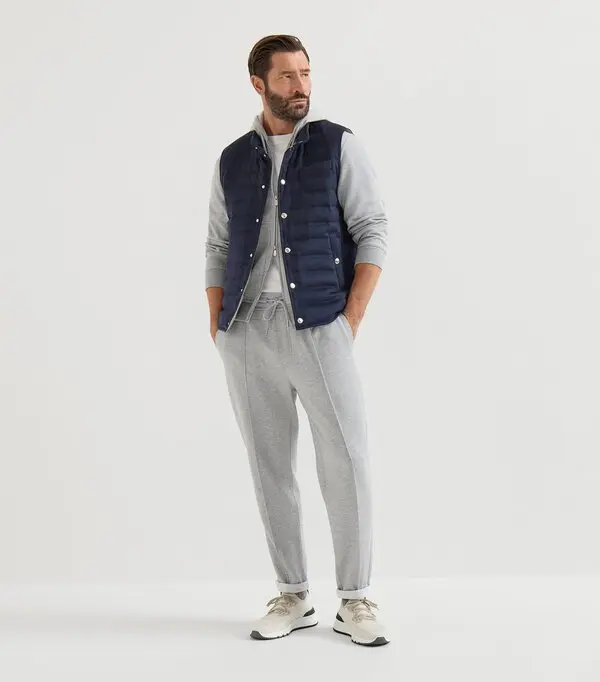 Brunello Cucinelli Cotton-blend Chiné-knit Sneakers