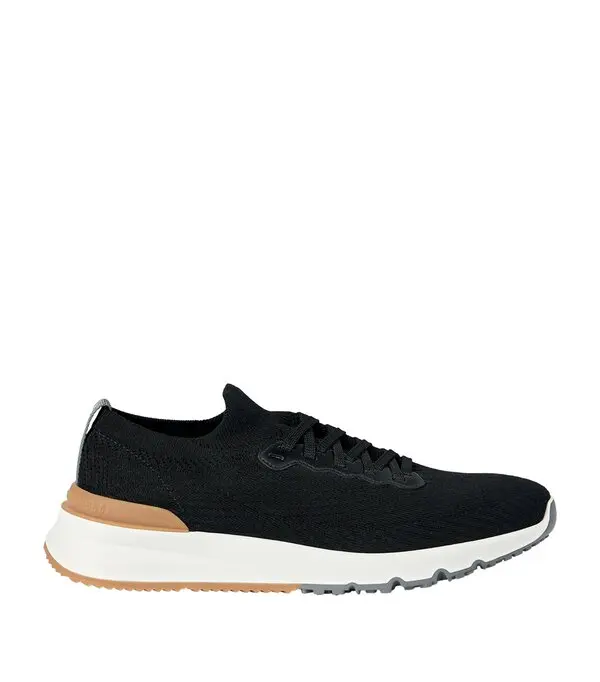 Brunello Cucinelli Cotton Knitted Sneakers