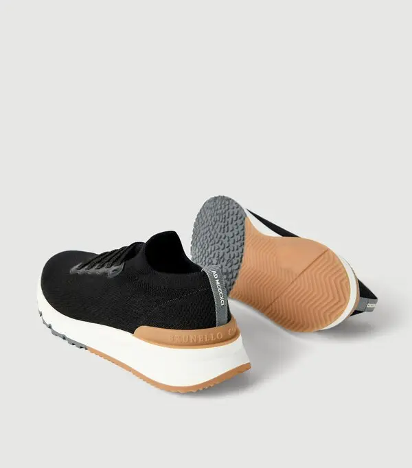 Brunello Cucinelli Cotton Knitted Sneakers