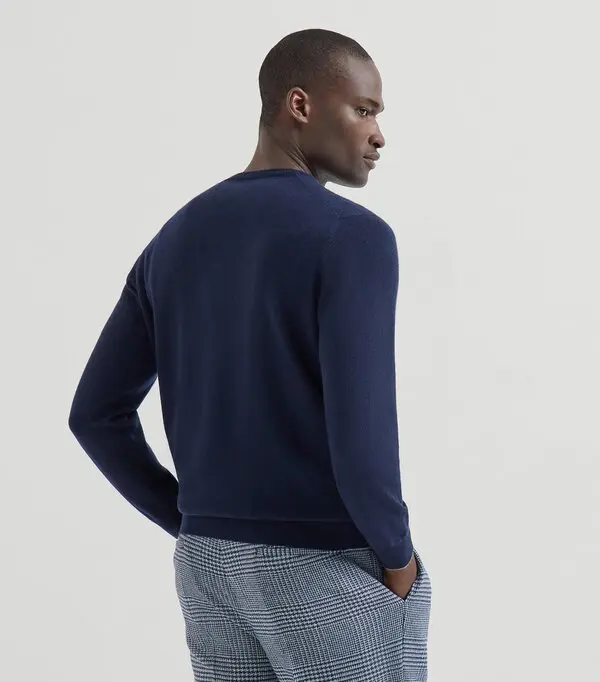Brunello Cucinelli Cashmere V-neck Sweater - Blue
